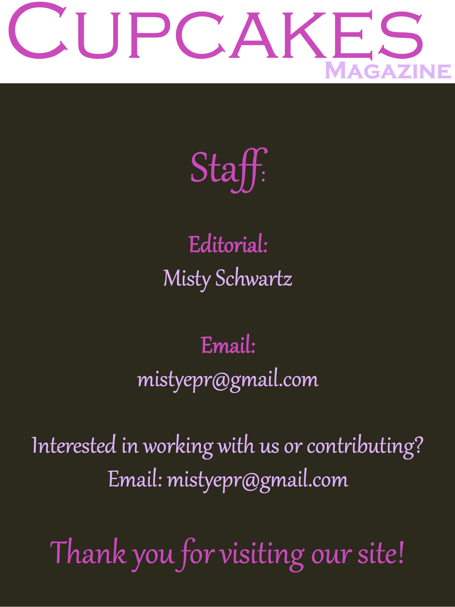 About… | Cupcakes Magazine